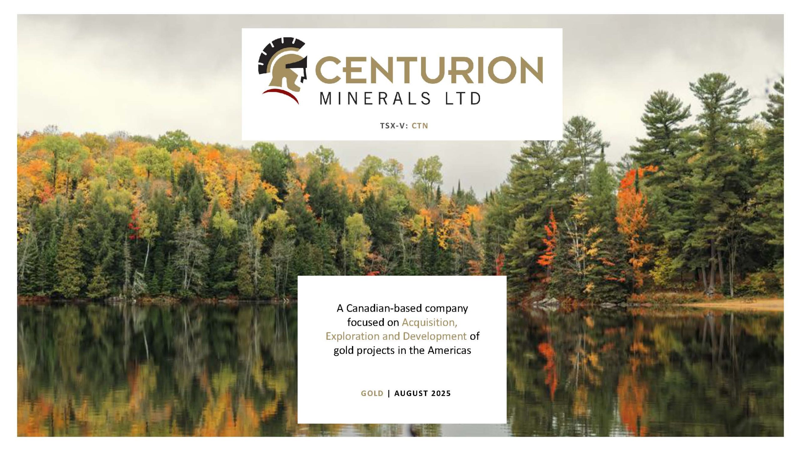 Corporate Presentation - Centurion Minerals LTD